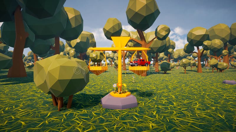 Illustration of a Scale that Balances Nature and Industry with a ...