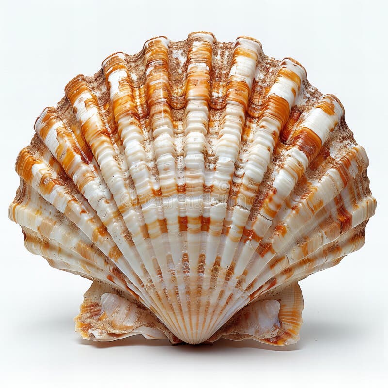 Illustration of Scallop Seashell , Isolated on White Background , High ...