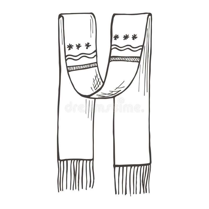 Technical Drawing Fashion Scarf Stock Illustrations – 35 Technical ...