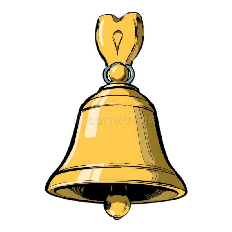 Illustration of School Bell Isolated on White Background Stock ...