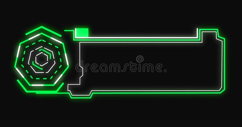 Illustration Sci-fi Designed Neon Hud Lower Third. Element of Hud ...