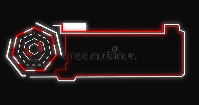 Illustration Sci-fi Designed Neon Hud Lower Third. Element of Hud Interface Stock Illustration ...
