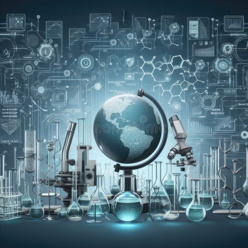 An Illustration of Science and Inquiry. Stock Illustration ...