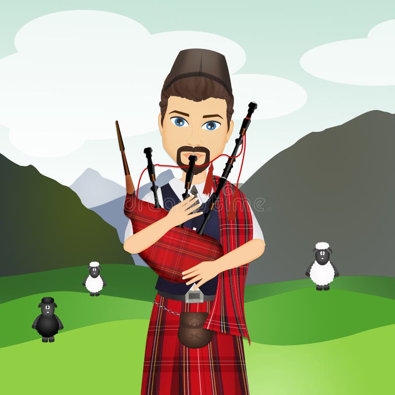 Scottish Piper Stock Illustrations – 210 Scottish Piper Stock ...
