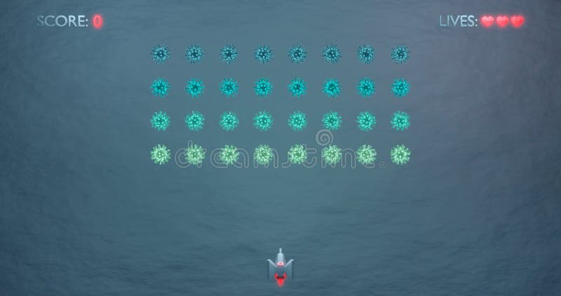 Fighting Viruses Arcade Game Stock Illustration - Illustration of covid ...