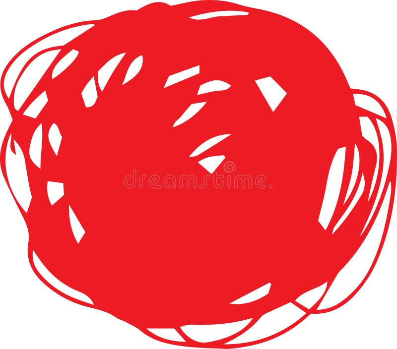 Illustration of a Scribble Black Circle Stock Vector - Illustration of ...