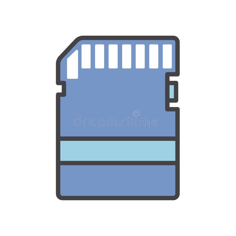 Illustration of SD Card Memory Storage Technology Stock Illustration ...