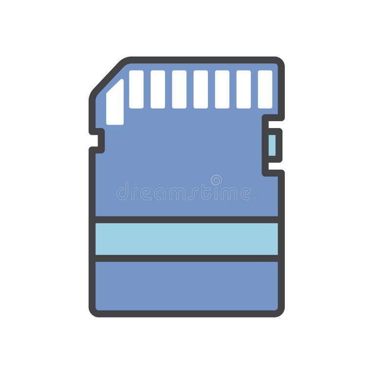 Illustration of SD Card Memory Storage Technology Stock Illustration ...