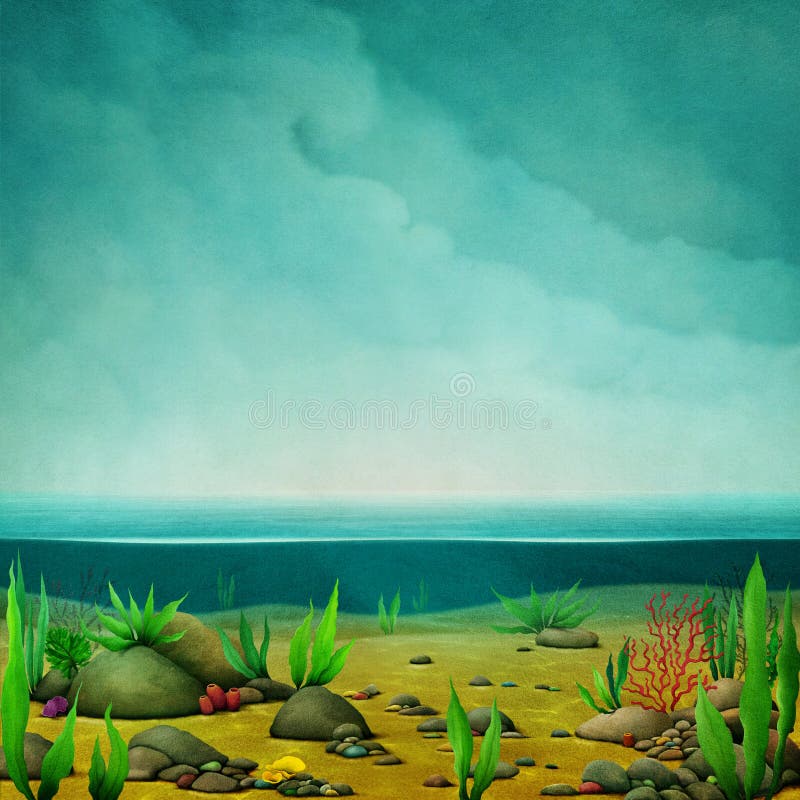 Underwater stock illustration. Illustration of plant - 21672975