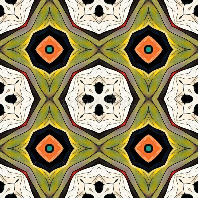 Seamless Background Pattern, Symmetrical Pattern with Symmetrical ...