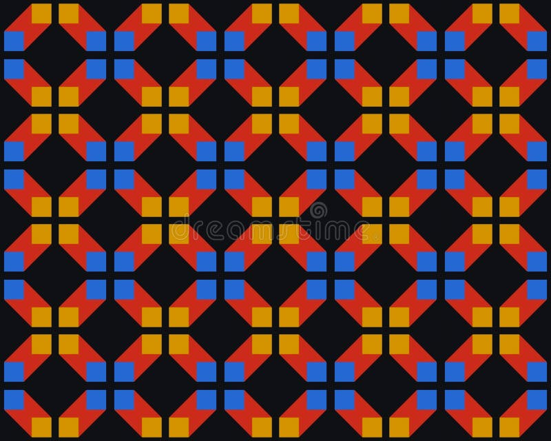 Illustration of a Seamless Colorful Square and Rhombus Tile Pattern ...