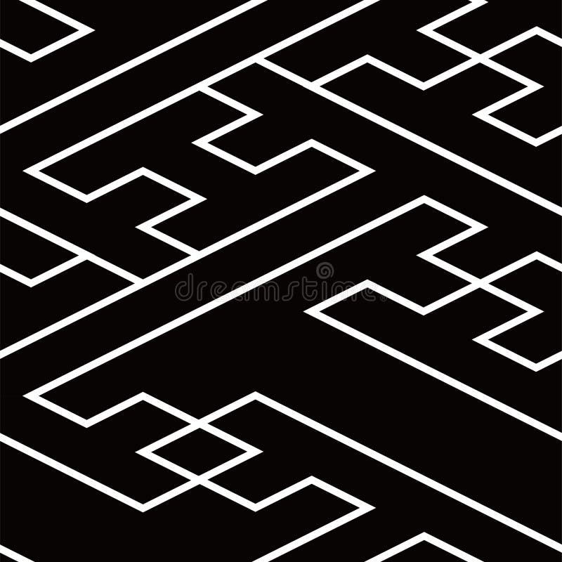 Monochrome Seamless Japanese Pattern Combining Geometric Systems Stock ...