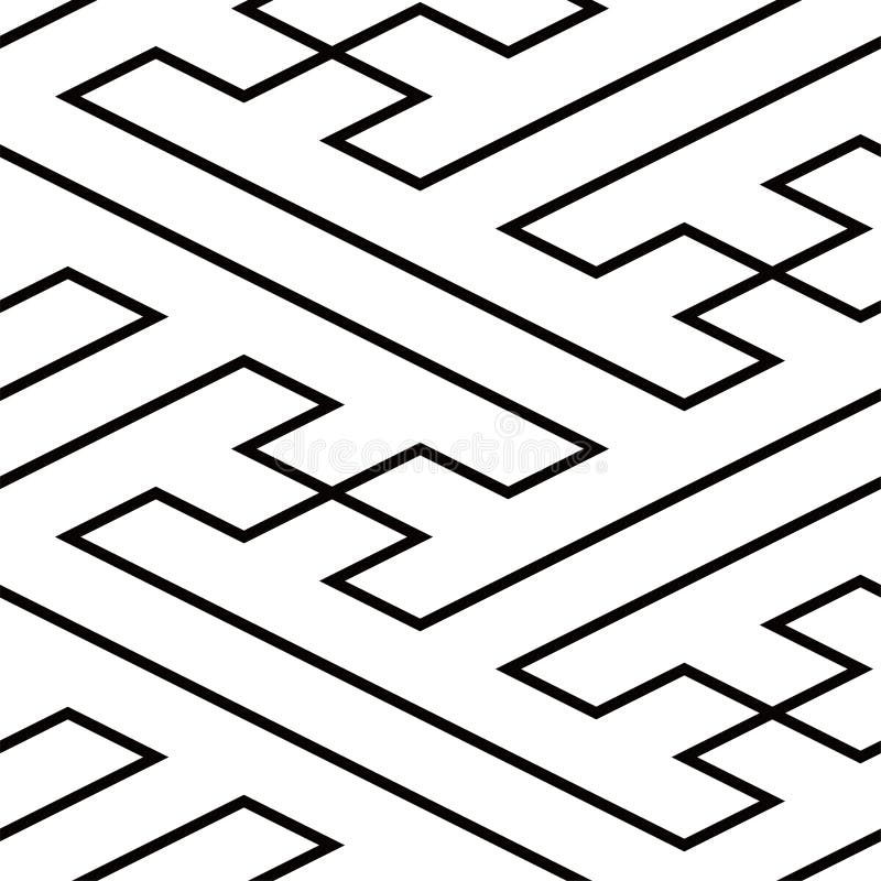 Monochrome Seamless Japanese Pattern Connecting the Lines Stock Vector ...