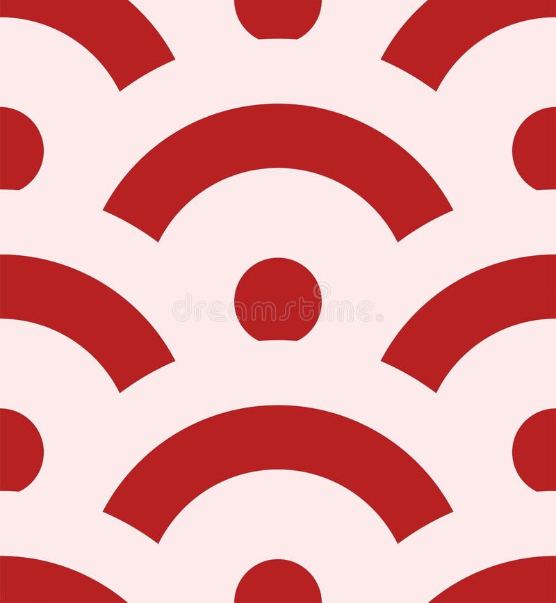 Red Seamless Japanese Pattern that Represents the Qinghai Wave Stock ...
