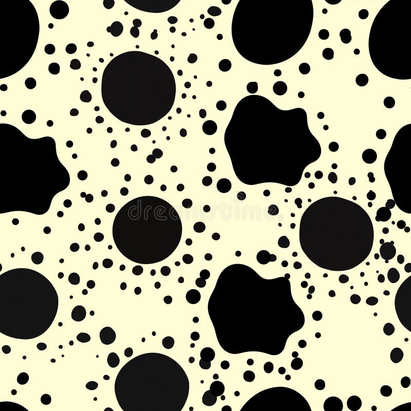 Illustration of a Seamless Pattern of Black Spots. Stock Illustration ...