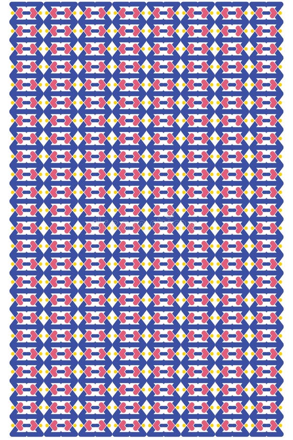 Illustration of Seamless Pattern Letter M, Inverted Love, and Head ...