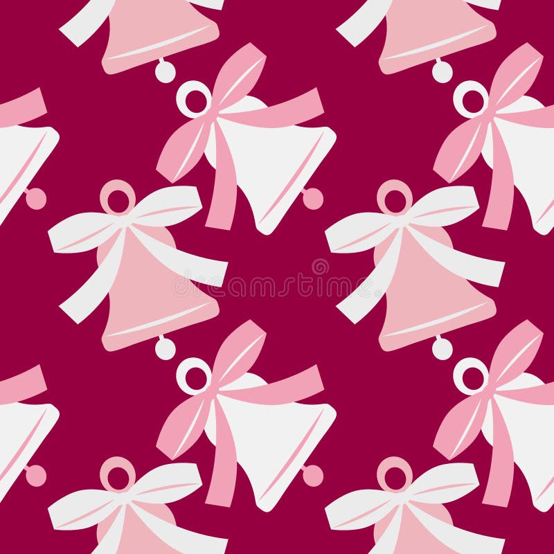 Illustration a Seamless Pattern on a Square Background - a Bell. Design ...