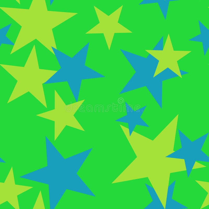 Illustration of a Seamless Pattern of Stars and Geometric Pattern Stock ...
