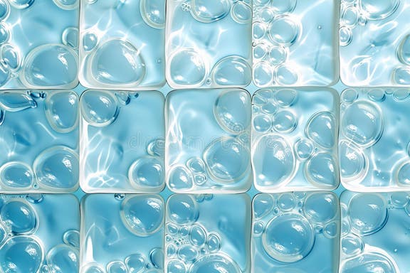 A Seamless Pattern of White Bubble Wrap, with Each Grid Filled in Light ...