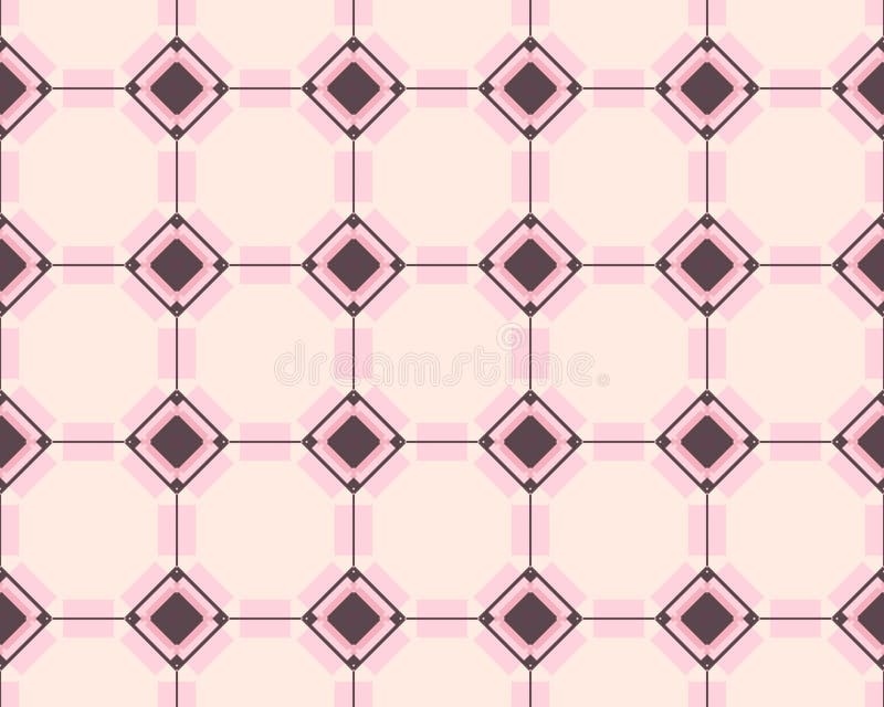 Illustration of a Seamless Pink Hexagon and Rhombus S.haped Tile ...
