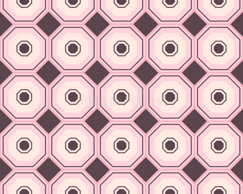 Illustration of a Seamless Pink Hexagon Shaped Tile Pattern Stock ...