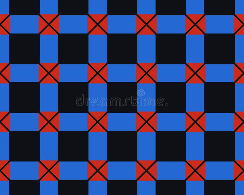Illustration of a Seamless Red and Blue Square Tile Pattern Stock ...