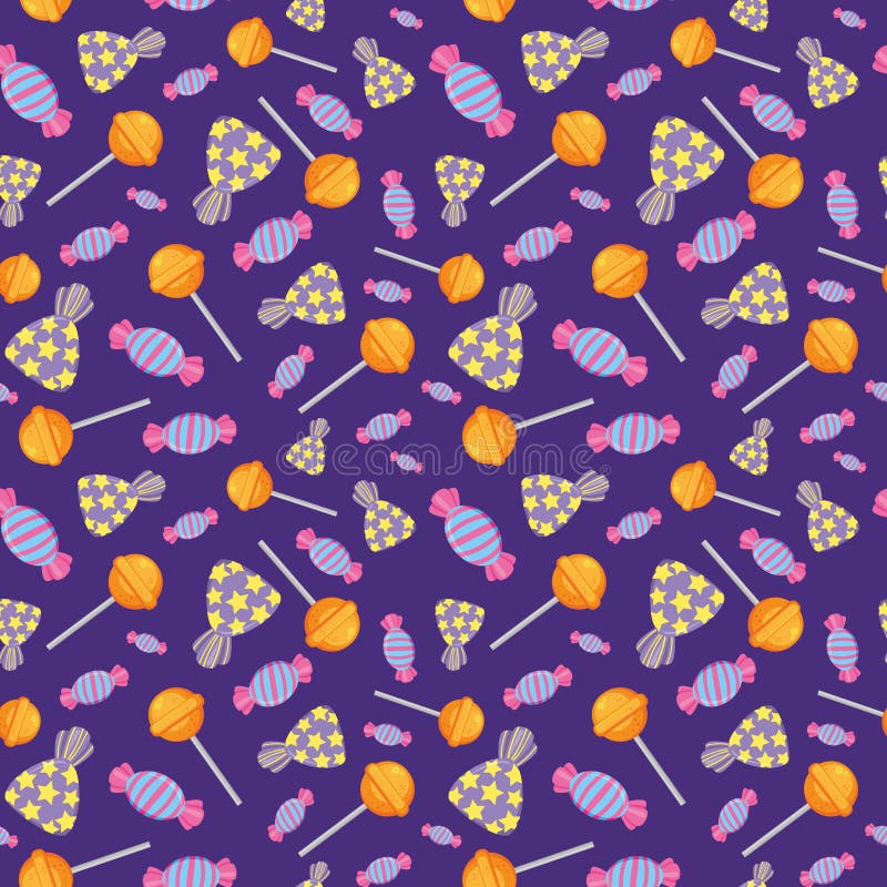 Illustration of a Seamless Repeating Pattern of Colorful Lollipops and ...