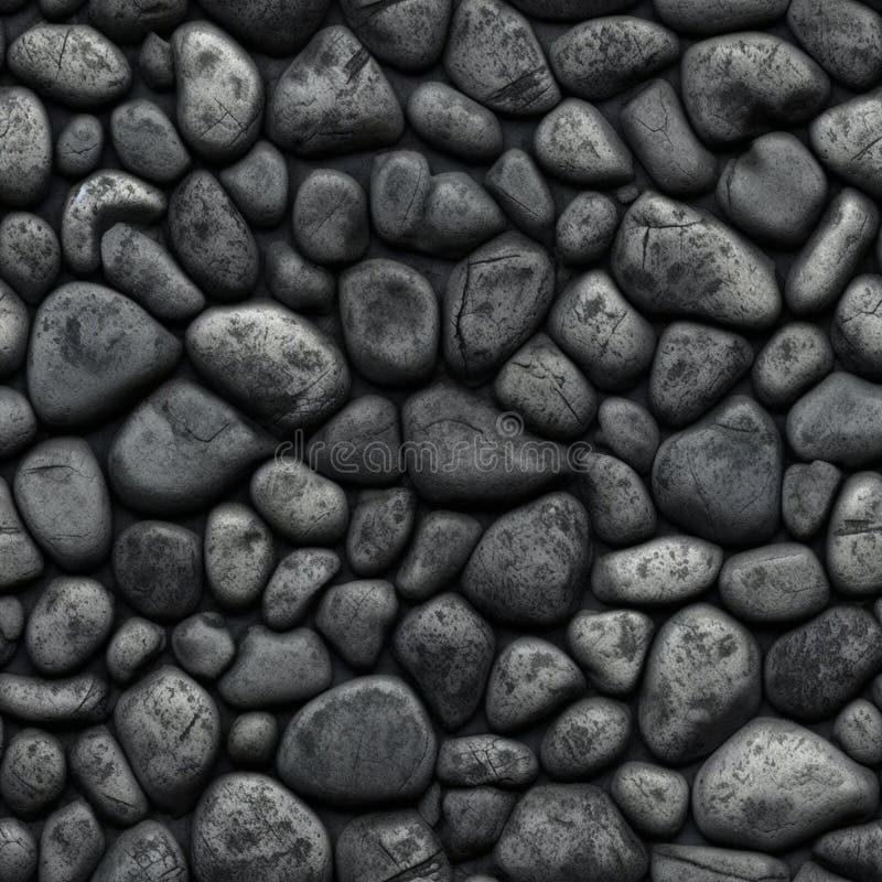 Seamless Texture of Black Pebbles, Abstract Background for Design Stock ...