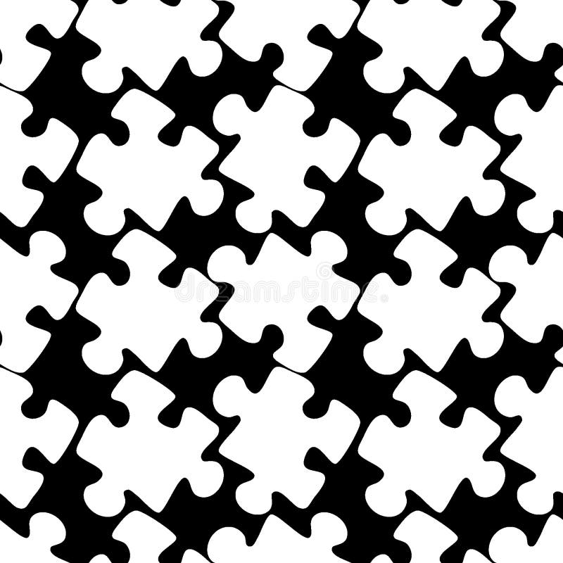 Illustration - Seamless Texture, Pattern - Puzzles. Minimalism ...