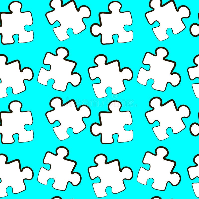 Illustration - Seamless Texture, Pattern - Puzzles. Minimalism ...