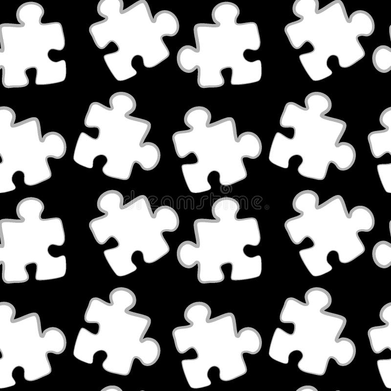 Illustration - Seamless Texture, Pattern - Puzzles. Minimalism ...