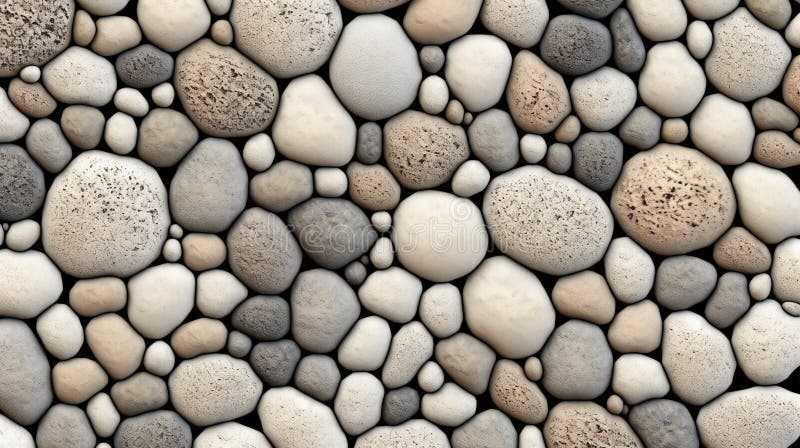 Seamless Texture of Pebbles, Background for Design Stock Illustration ...