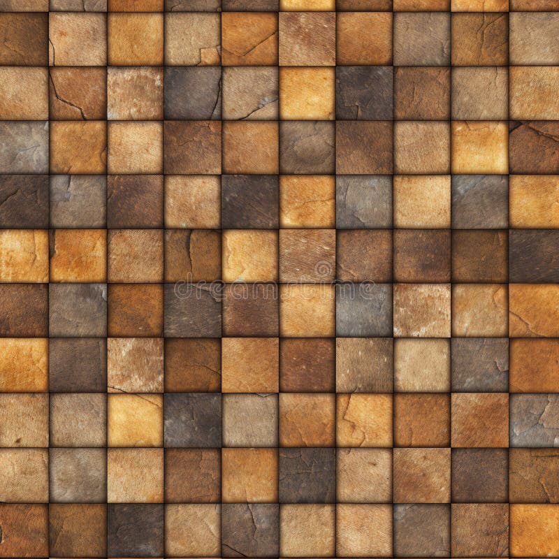 Seamless Tileable Background with Brown and Beige Mosaic Tiles Stock ...