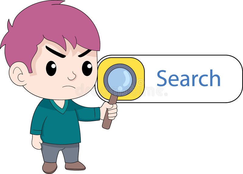 Illustration of Searching on the Internet, Knowledge Education Searched ...
