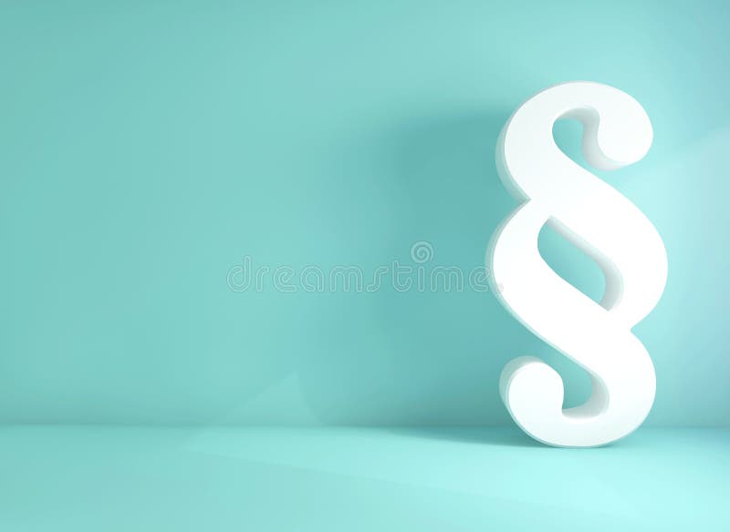 Illustration of the Section Sign on a Baby Blue Background Stock ...