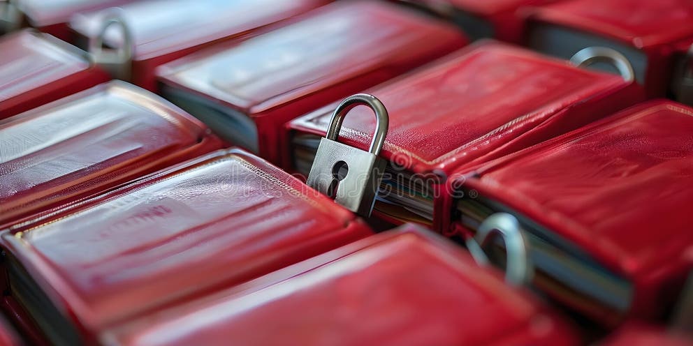 Illustration of Secure Document Management with Encryption and Access Control. Concept Document ...