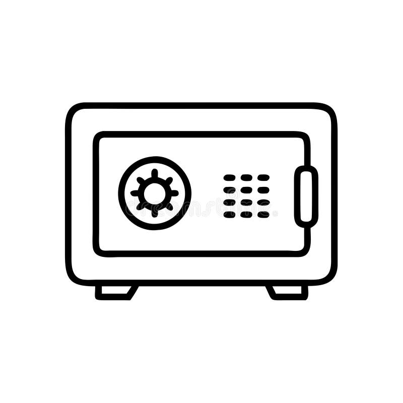 Illustration of a Secure Money Safe with Classic Design for Financial ...