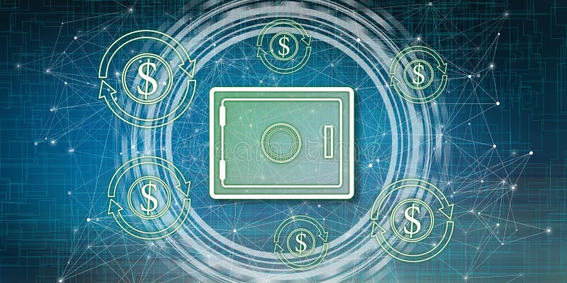 Concept of Secure Money Transfer Stock Illustration - Illustration of ...