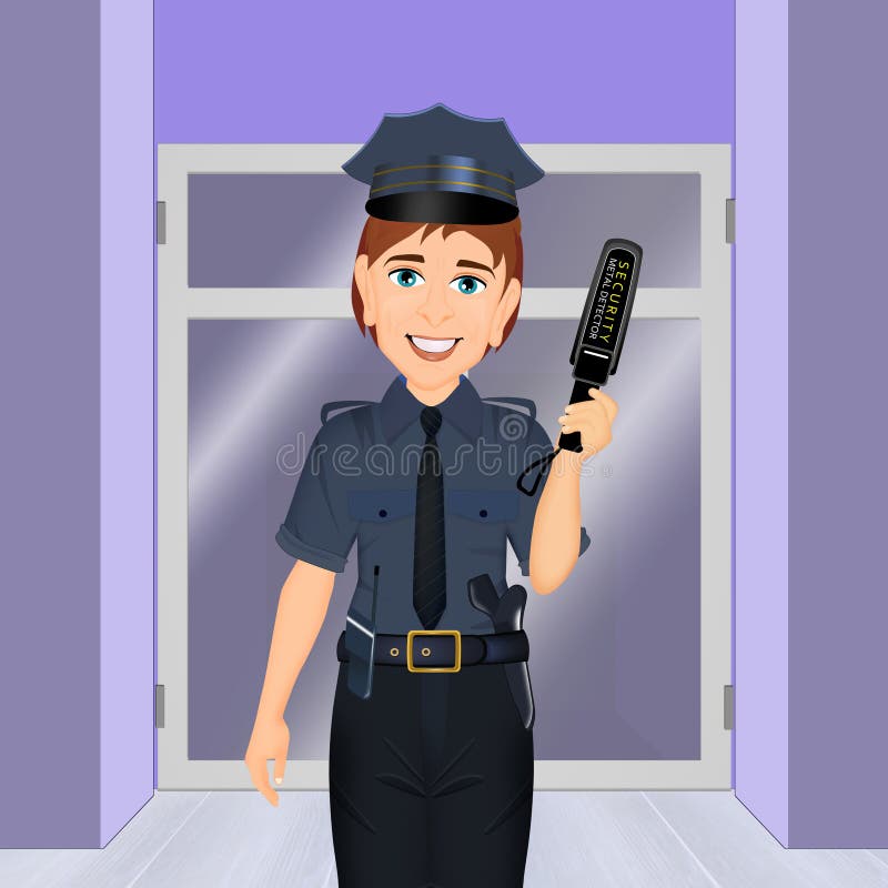 Illustration of Security Man Stock Illustration - Illustration of ...