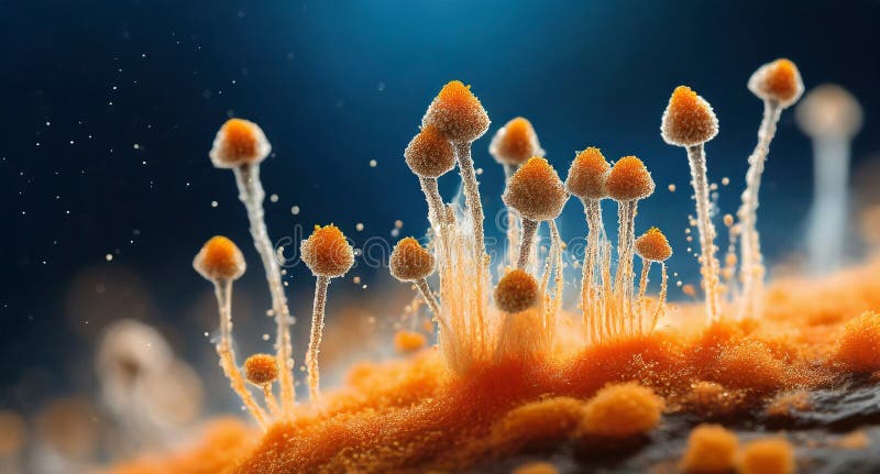 Selective Focus, Illustration of Infectious Fungi Pathogen Causing ...