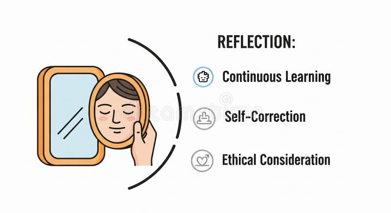 Self-Reflection and Continuous Improvement Concept Illustration Stock ...