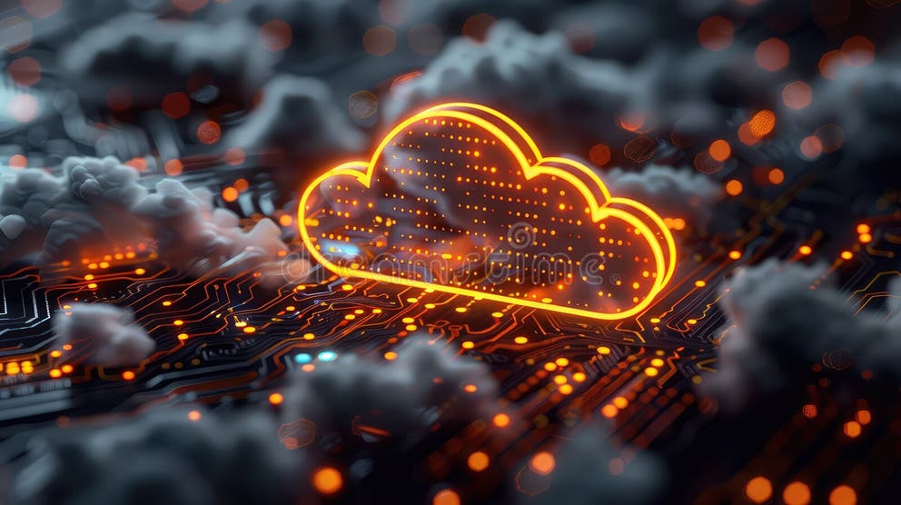 Illustration of Serverless Technology on a Hybrid Cloud Network with ...