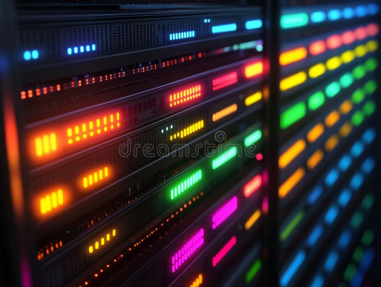 An Illustration of Servers Processing Vast Amounts of Data ...