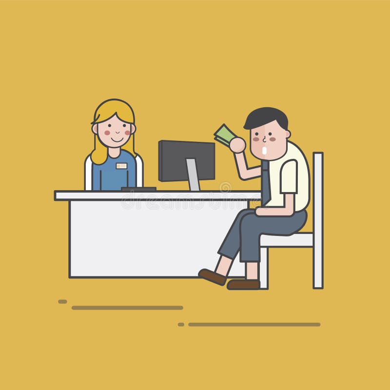 Illustration Set of Banking Finance Customer Service Stock Illustration ...