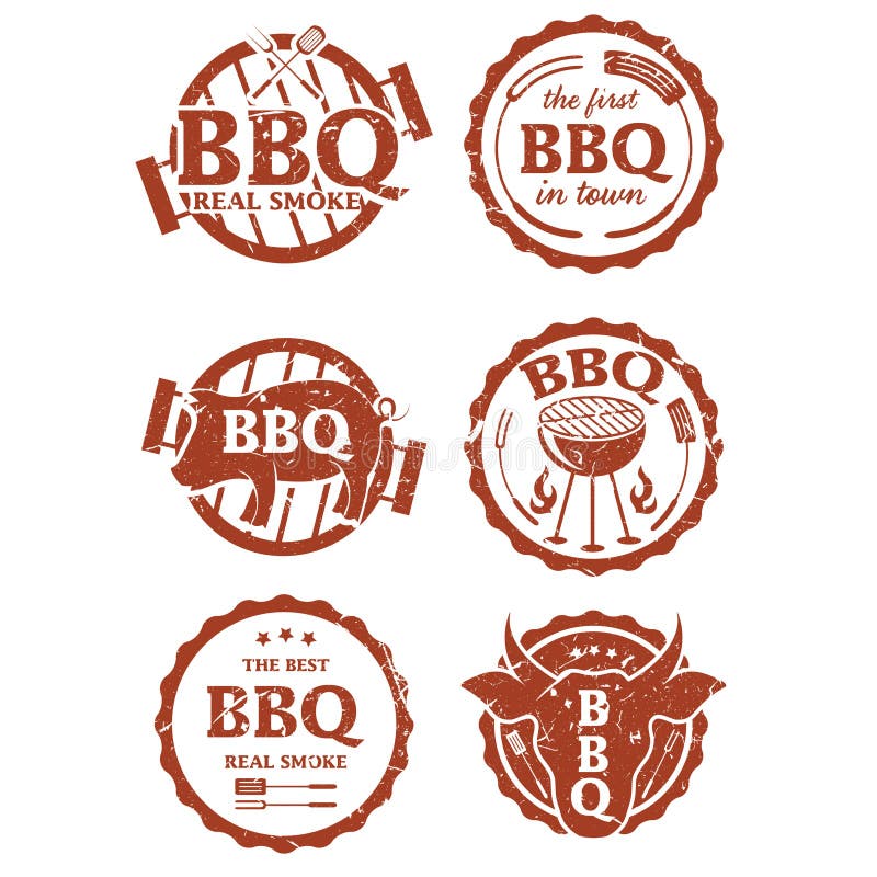 BBQ Stamps stock vector. Illustration of imprint, award - 19577642