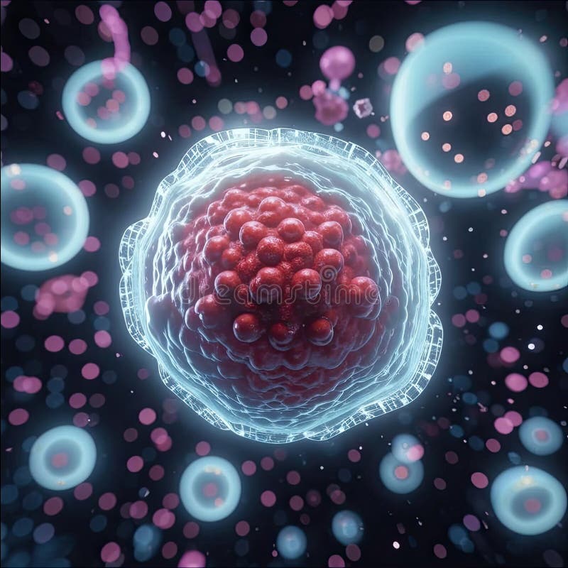 Illustration of a Set of Cells Reproduction Stock Illustration ...