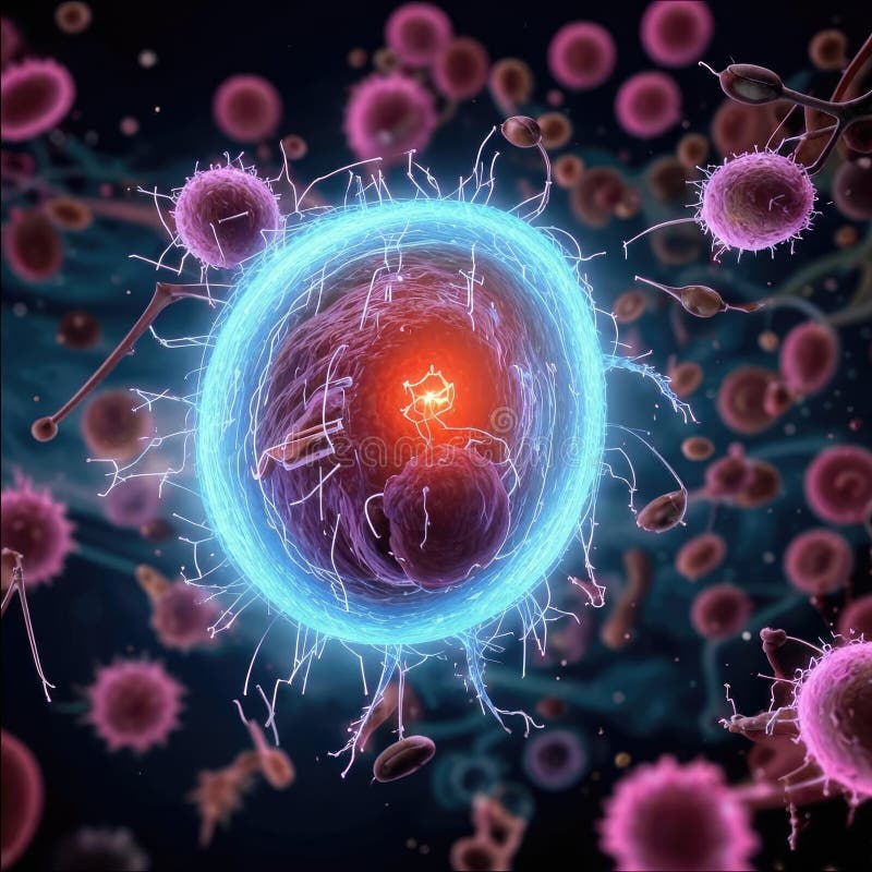 Illustration of a Set of Cells Reproduction Stock Illustration ...