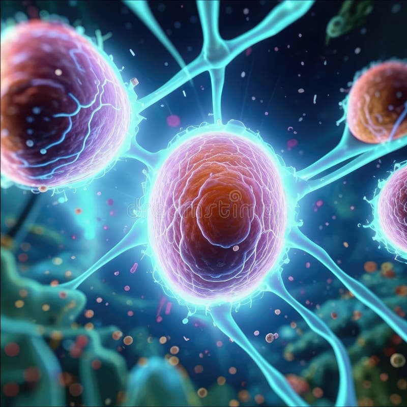 Illustration of a Set of Cells Reproduction Stock Illustration ...