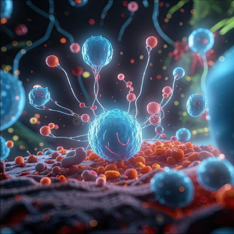 Illustration of a Set of Cells Reproduction Stock Illustration ...