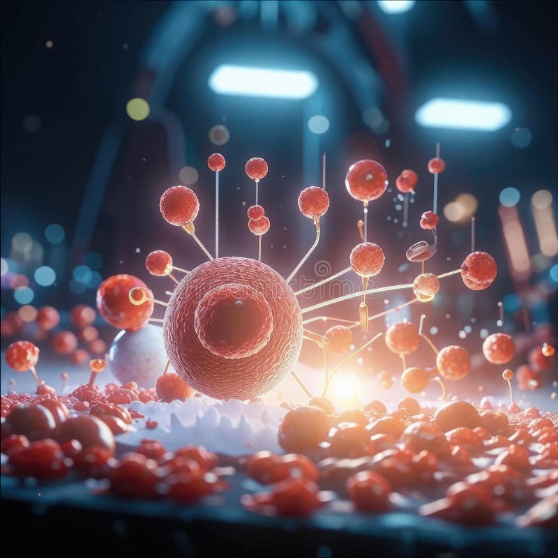 Illustration of a Set of Cells Reproduction Stock Illustration ...